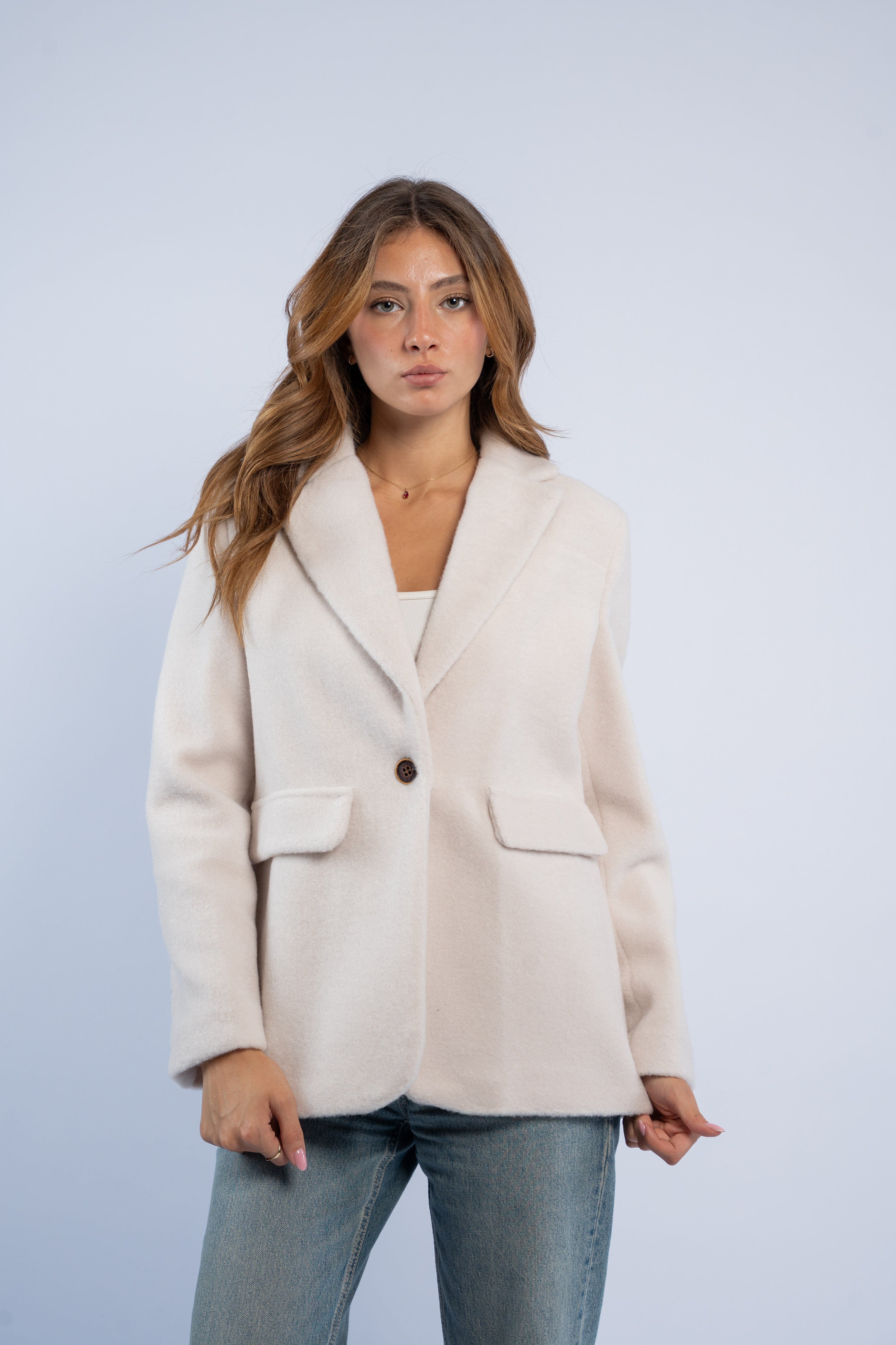 Beige Fur Blazer – The Walkers